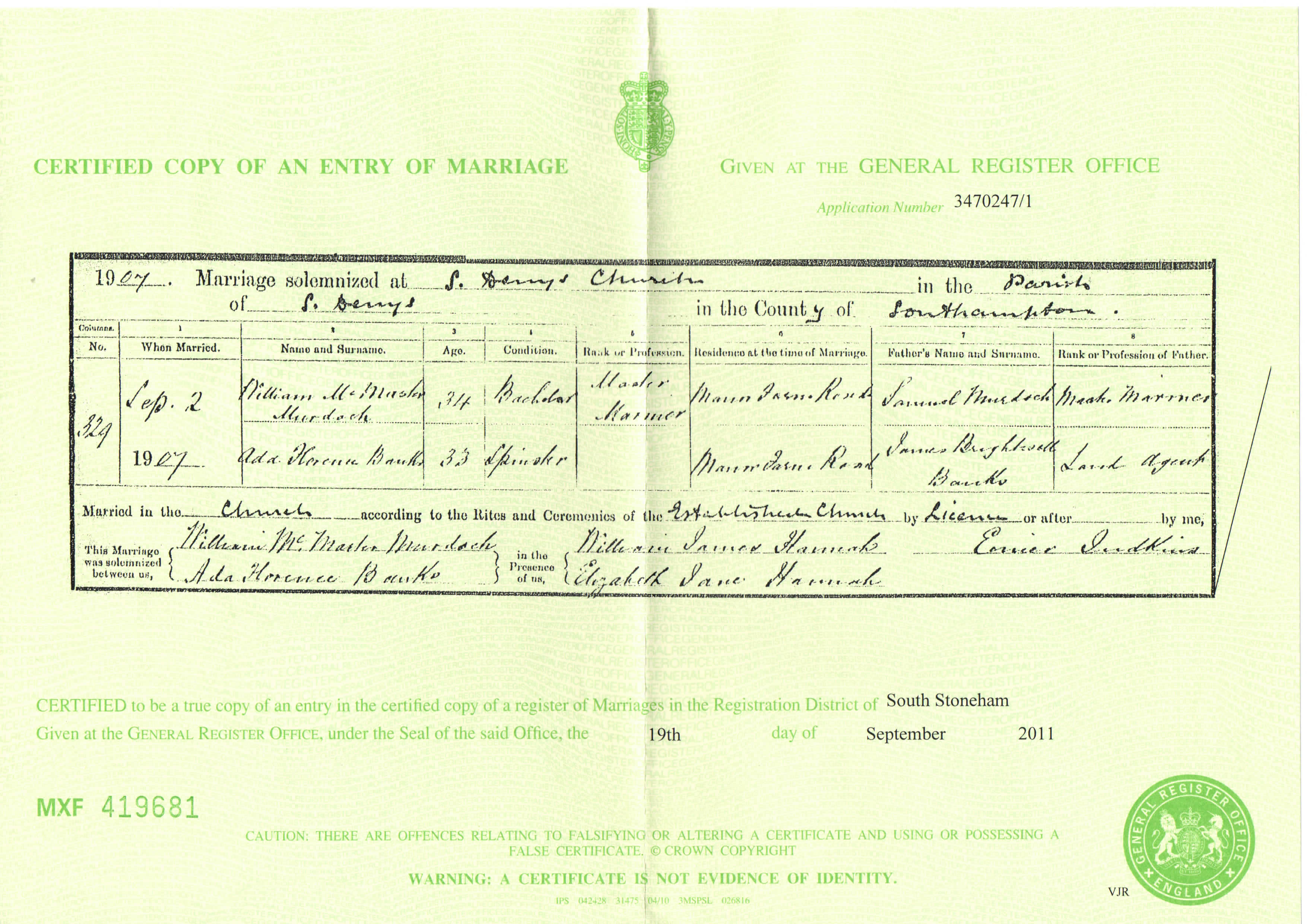 Ada Murdoch | William Murdoch